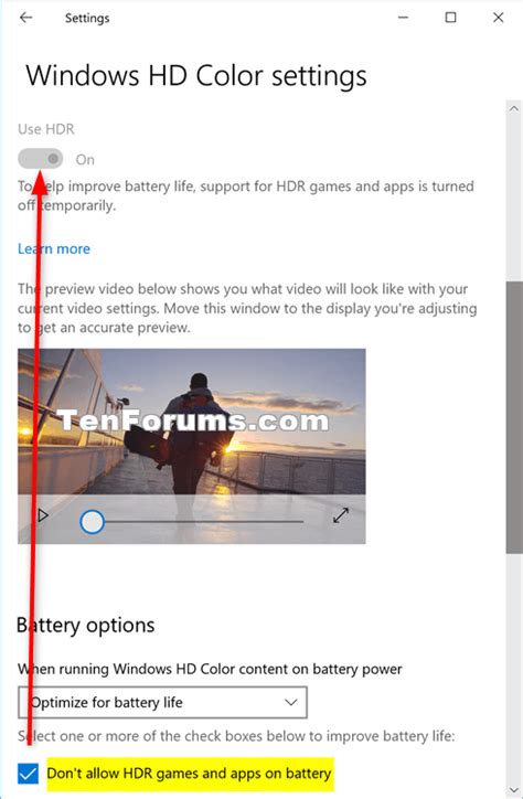 Turn On Or Off HDR And WCG Color For A Display In Windows Tutorials