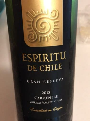 2015 Espíritu de Chile Gran Reserva Carmenère | Vivino US