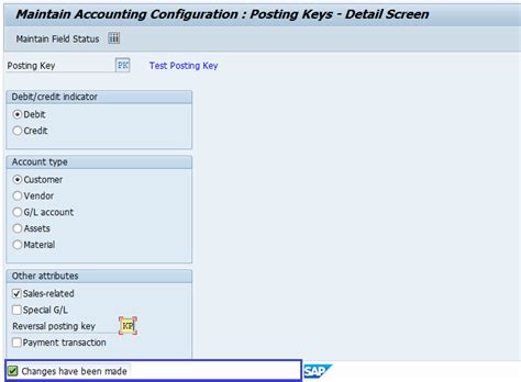 Sap Fi Posting Keys