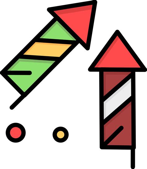 Fireworks China Chinese Firecracker Flat Color Icon Vector Icon Banner