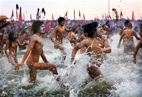 Million Hindu Pilgrims Bathe Naked In The Ganges For Kumbh Mela Festival OMSGSA
