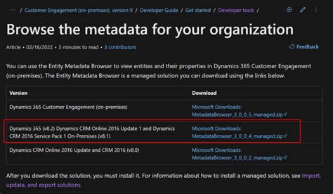 Metadata Browser And Entity Metadata Browser In Dynamics 365 Crm