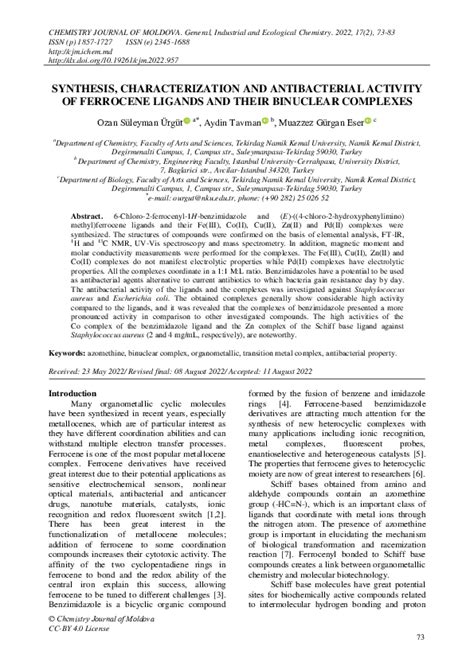Pdf Synthesis Characterization And Antibacterial Activity Of