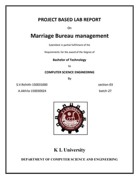 A Java Project On Marriage Bureau Management System Docx