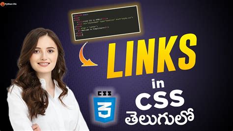 Links In Css Css Tutorials In Telugu Css Links Youtube
