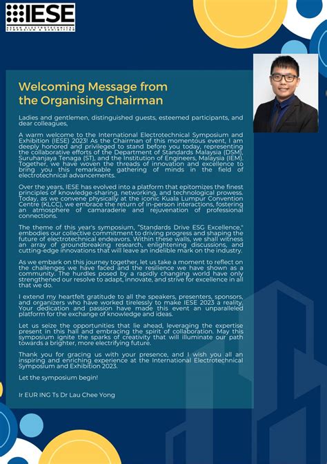 I Am Honored To Extend A Warm Welcome To You For The Distinguished Opportunity To Participate In