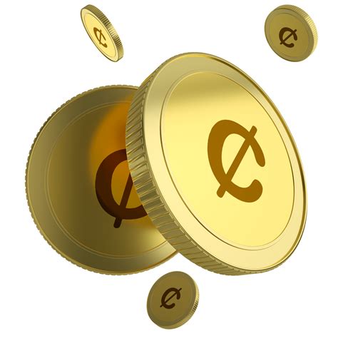 3d Rendering Of Golden Ghanaian Cedi Coins 17398451 Png