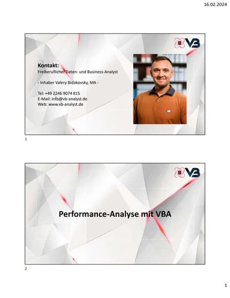 Vba Programmierung Vb Analyst Pitchdeck Pdf