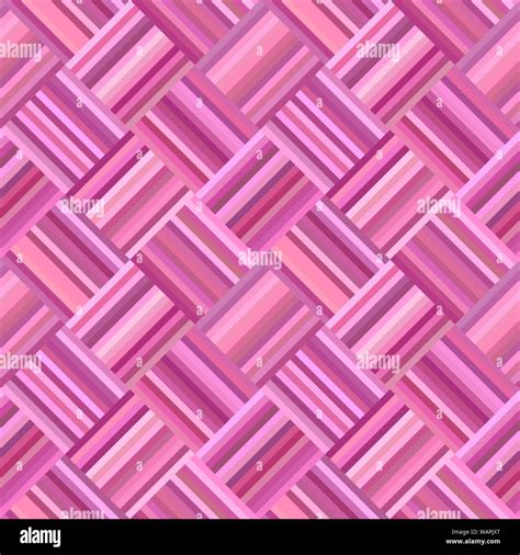 Pink Seamless Diagonal Striped Square Mosaic Pattern Background Vector Wall Illustration Stock