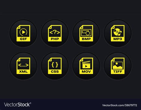 set xml file document mp3 css mov bmp and php vector image