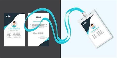 기업 신분증 디자인 템플릿 프리미엄 벡터