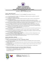 Science 7 First Summative Test Understanding Scientific Models Course Hero