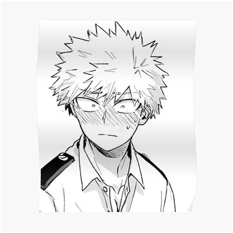 Blushing Bakugo My Hero Academia Poster By Kisomi Redbubble