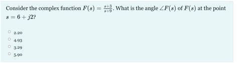 solved consider the complex function f s 3 what is the