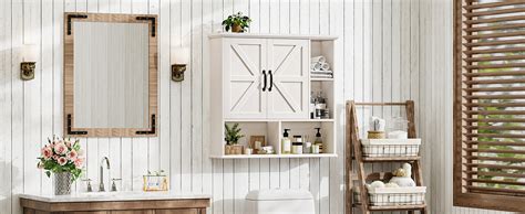 Vabches Bathroom Wall Cabinet Farmhouse Medicine Cabinet