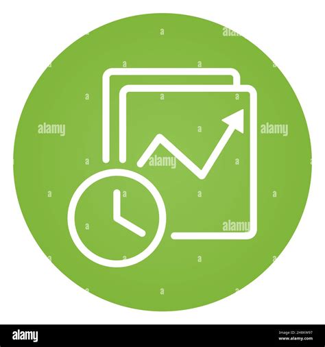 Real Time Data Outline Vector Icon Analytics Illustration Sign