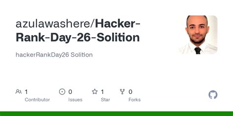 Github Azulawasherehacker Rank Day 26 Solition Hackerrankday26 Solition