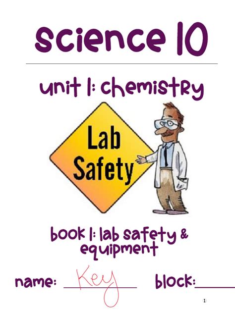 1 Intro Lab Safety Condensed Student Booklet Key Pdf Laboratories