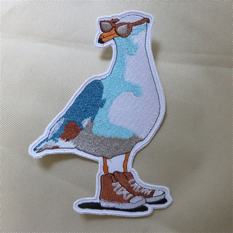 Seagull With Sunglasses Large Size Iron On Patch Etsy