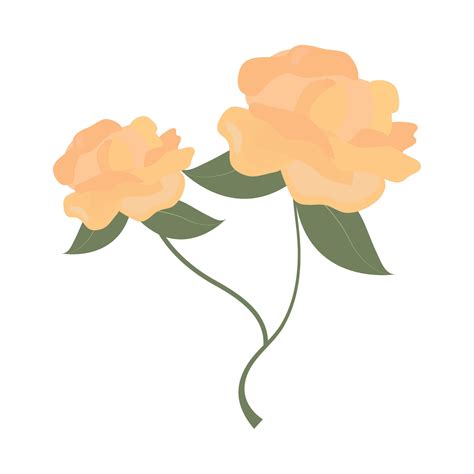 Flowers Stem Leaves Vector Art At Vecteezy