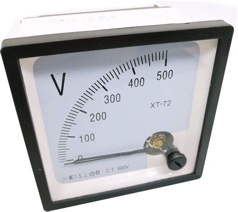 Ac 0~500v Square Analog Volt Pointer Needle Panel Meter Voltmeter Xt 72