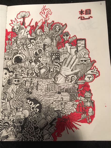 Cool Red And Black Doodles Red Bull Doodle Art Pakistan 2023