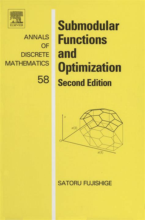 [pdf] submodular functions and optimization by satoru fujishige perlego