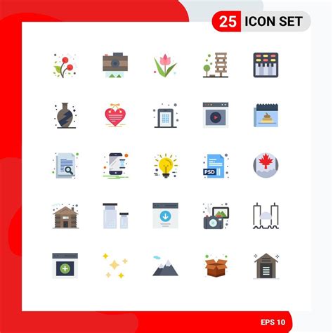 25 Universal Flat Colors Set For Web And Mobile Applications Cinema City Decoration Building
