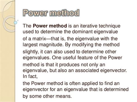 Power Method