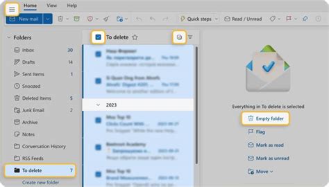 Delete Specific Multiple Or All Emails In Outlook