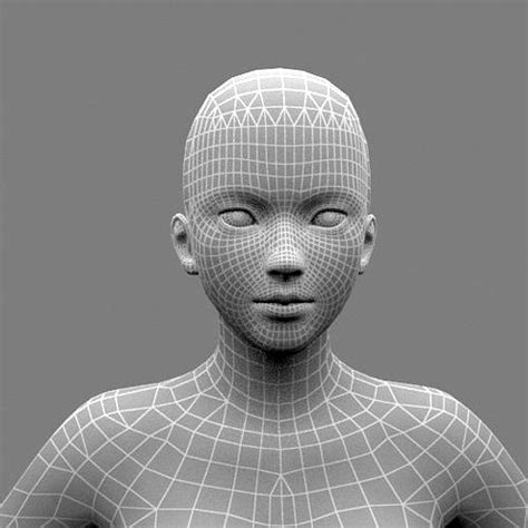 Woman Base Mesh Lowpoly 3d Model