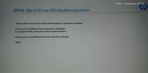 Hp 노트북 Ssd 교체시 Drivelock Password 묻는 화면이 뜰 경우 Linsoo
