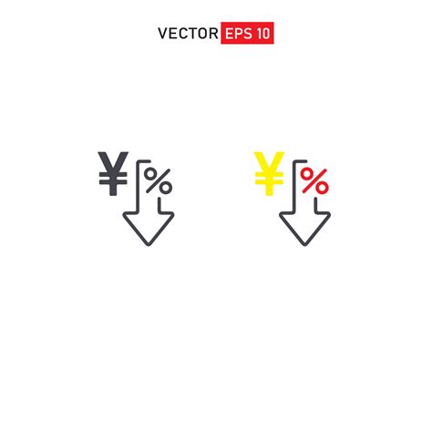 Decrease Rate Decrease Percent Simple Black Line Web Icon Vector