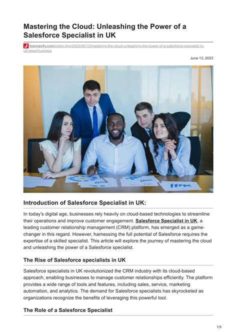 Ppt Mastering The Cloud Unleashing The Power Of A Salesforce