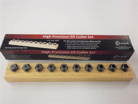 Techniks 10 Pc Super Precision Er16 Collet Set Metric 1mm 10mm Chuck