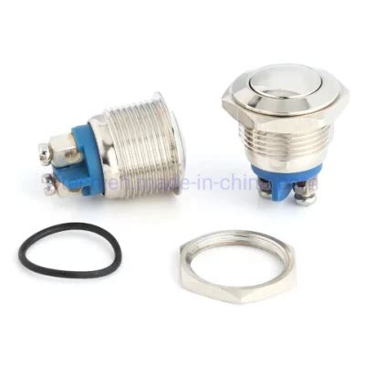 High Quality 16mm Latching Push Button Switch Flashlight Dpdt Dpst Power Momentary Metal Push