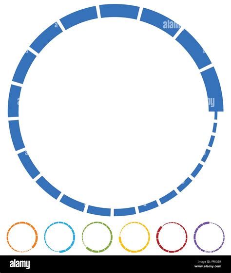 Preloader Buffer Symbol Elements Circular Progress Indicators Stock Vector Image Art Alamy