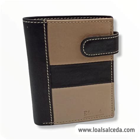 Cartera De Piel Hombre Marron Beige Blesrok