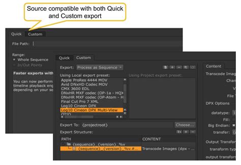 Exporting Sequences With Quick Export