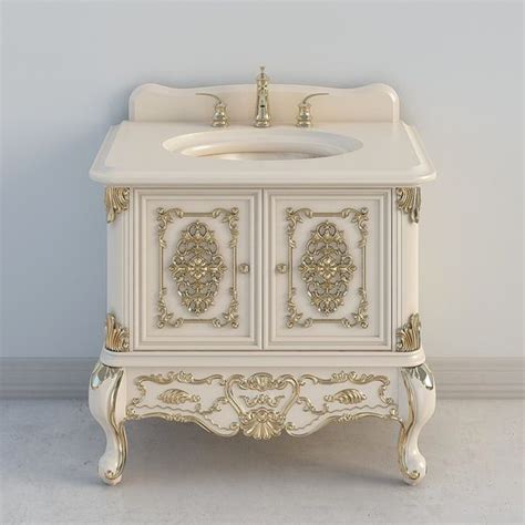 Elegant Classical Bathroom Vanity 3d Model
