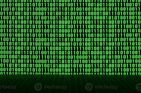 An Image Of A Binary Code Made Up Of A Set Of Green Digits On A Black