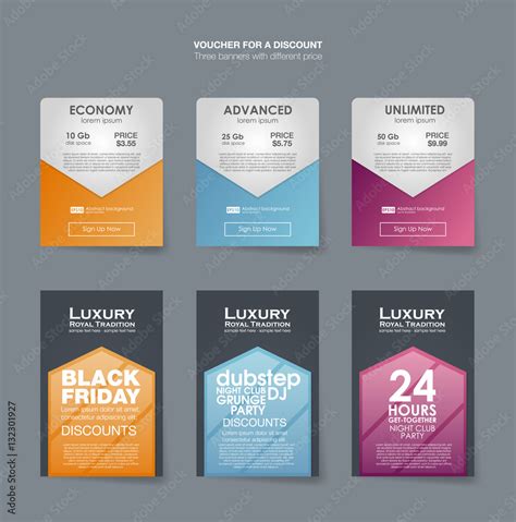 Set Tariffs Interface For The Site Ui Ux Vector Banner For Web App Pastel Pricing Table