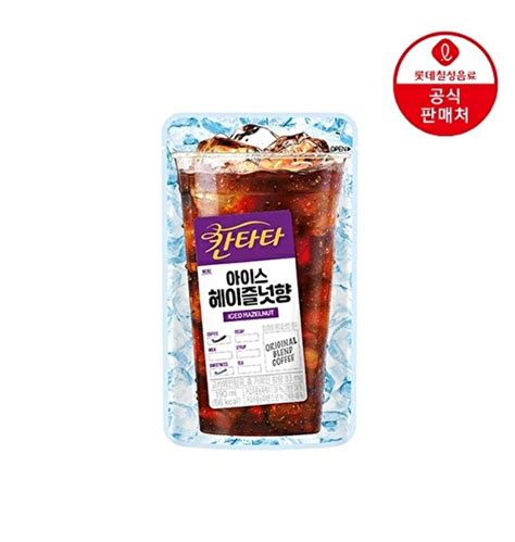 [롯데칠성음료]롯데칠성 칸타타 아이스커피 파우치 190ml X 20개 헤이즐넛향 티몬