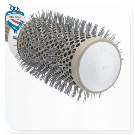 Ceramic And Nylon Round Hair Brush Quiff Roller Comb For Diy Hairstyle