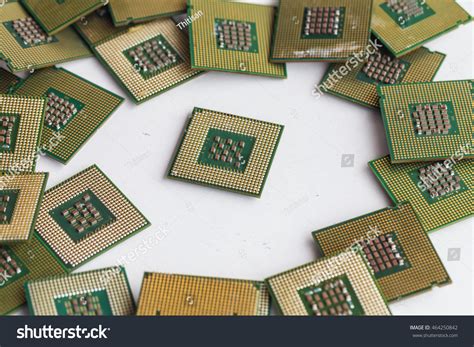 Many Old Cpu Chips Obsolete Computer Stock Photo Shutterstock