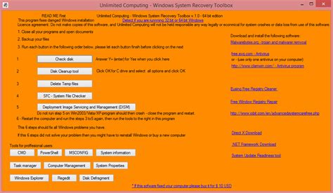 Windows System Recovery Toolbox Unlimited Computing