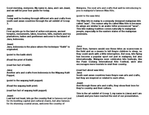 Script For Art Exhibit Pdf