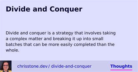 divide and conquer chris stone