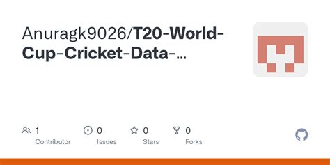 Github Anuragk9026t20 World Cup Cricket Data Analytics
