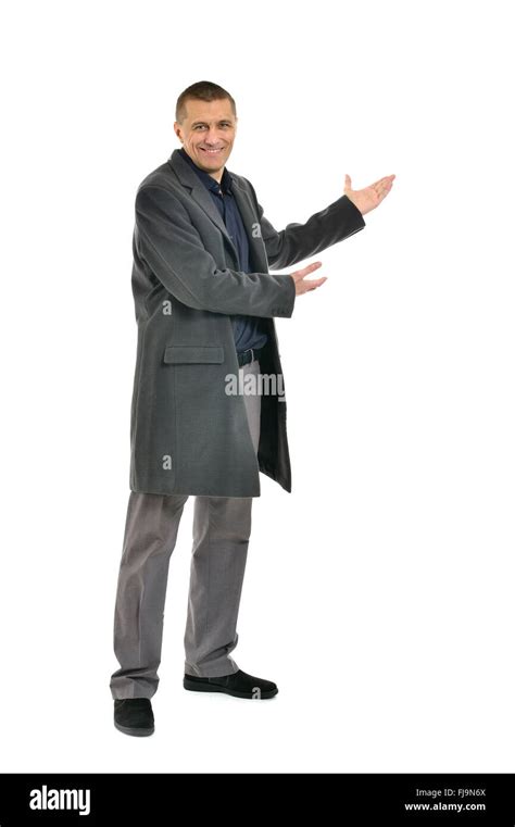 Attractive Man Pointing Stock Photo Alamy